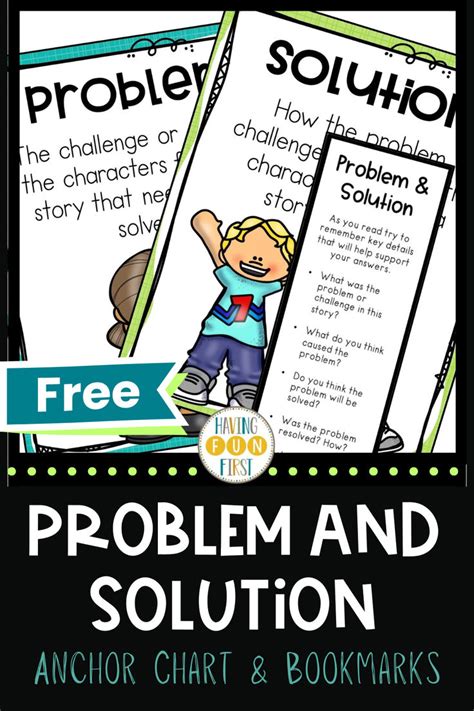 Free Problem And Solution Anchor Chart Bookmarks Problem And Solution
