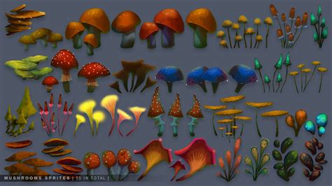 2d Forest Pack With 9 Slicing Sprites
