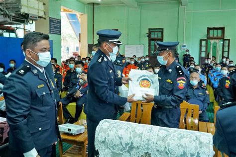 မကွေးတိုင်းဒေသကြီး မီးသတ်ဦးစီးမှူးရုံးတွင် ၇၅ နှစ်မြောက် စိန်ရတု မြန်မာနိုင်ငံ မီးသတ် တပ်ဖ