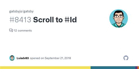 Scroll To Id · Issue 8413 · Gatsbyjsgatsby · Github