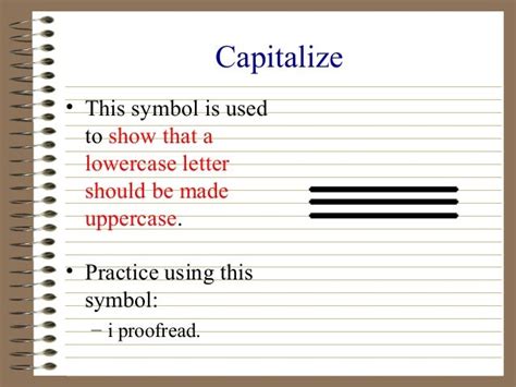 Proofreading And Editing Symbols