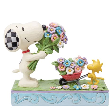 Jim Shore Peanuts Snoopy And Woodstock With Flowers Figurine 6