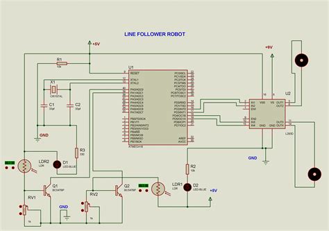 Line Follower Robot Fritzing Circuit Using L298n Transfergase