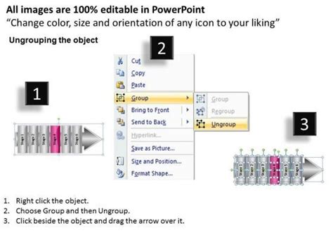 Ppt Linear Flow 6 Factors PowerPoint Templates