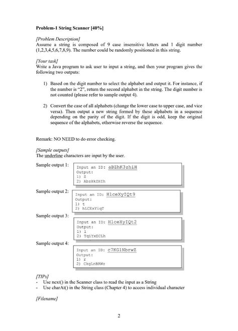 Solved Problem 1 String Scanner 40 Problem Description