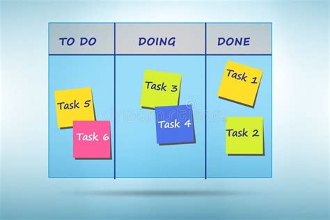 Agile Kanban Board With Outstanding Tasks Stock Image Image Of Method