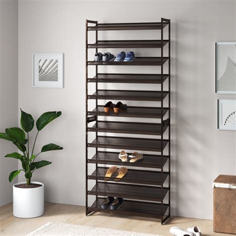 60 Pair Stackable Shoe Rack Foter