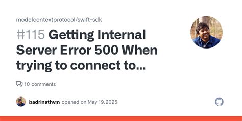 Getting Internal Server Error 500 When Trying To Connect To Local Server · Issue 115