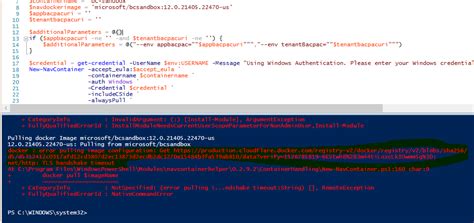 pulling image issue · issue 210 · microsoft nav docker · github