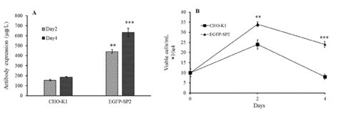 A Analysis Of Mab Transient Expression In Cho K1 And Egfp Sp2 Clone