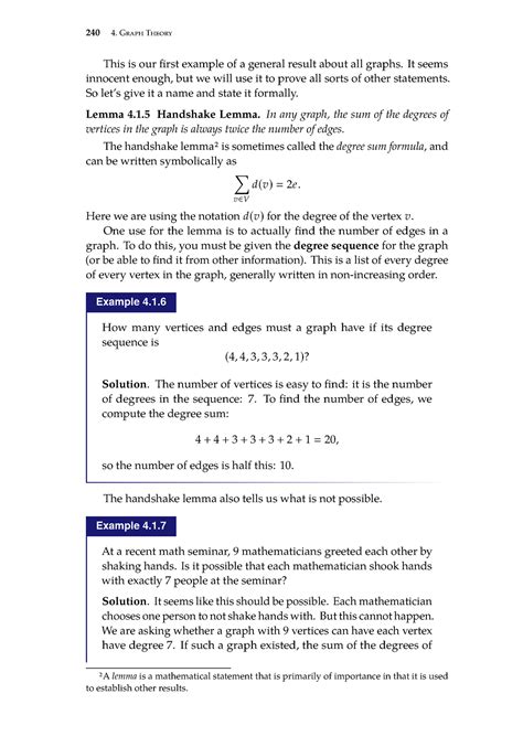 Discrete Mathematics Graph Theory This Is Our First Example Of A General Result
