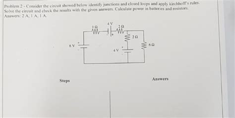 solved consider the circuit showed below identify junctions