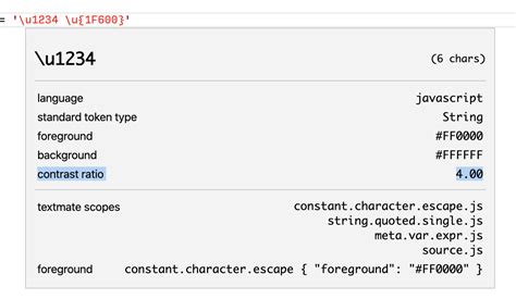 Constant Escape Characters Dont Pass Contrast Ratio In Light Theme