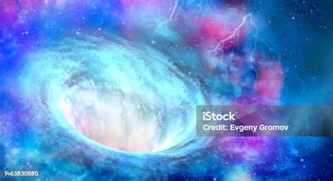 3d 그림 터널 또는 웜홀 우주 웜홀 또는 블랙홀의 추상 속도 터널 워프 우주의 임시 공간을 극복하는 장면 0명에 대한 스톡