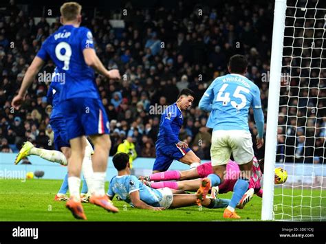 Chelseas Enzo Fernandez Scores Their Sides First Goal Of The Game During The Premier League