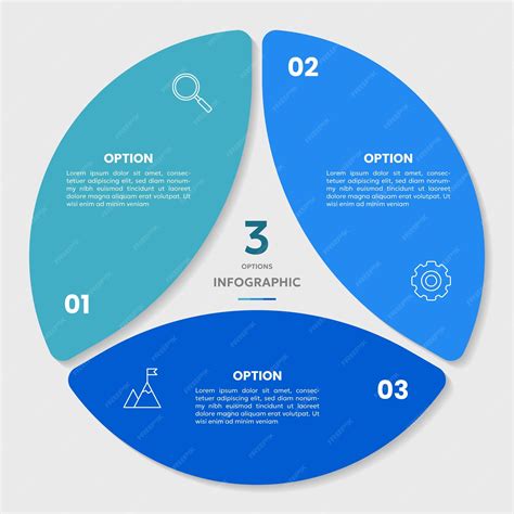 Premium Vector Circle Chart Infographic Template With 3 Options For Presentations