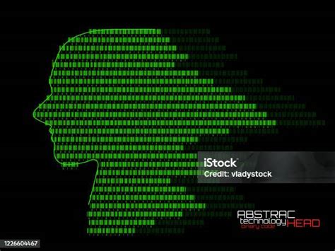인공 지능 이진 코드와 추상 인간의 머리 바코드 기술 배경 벡터에 대한 스톡 벡터 아트 및 기타 이미지 벡터 의료용 스캐너 의료용 스캔 Istock