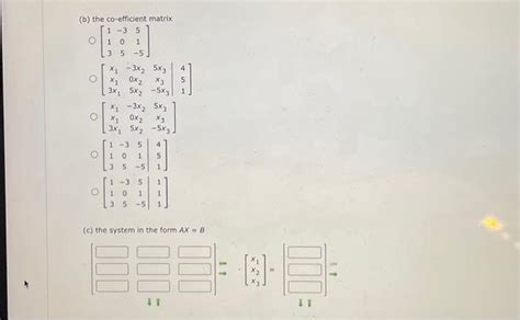 Solved For The System Of Equations Write The Augmented