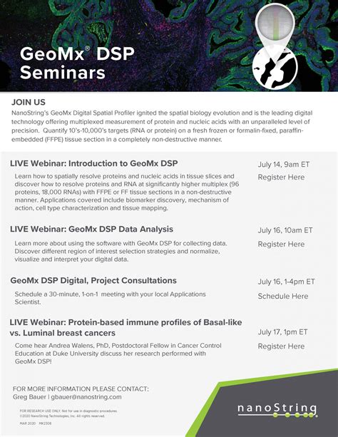 Geomx Dsp Seminars Live Webinar Introduction To Geomx Dsp