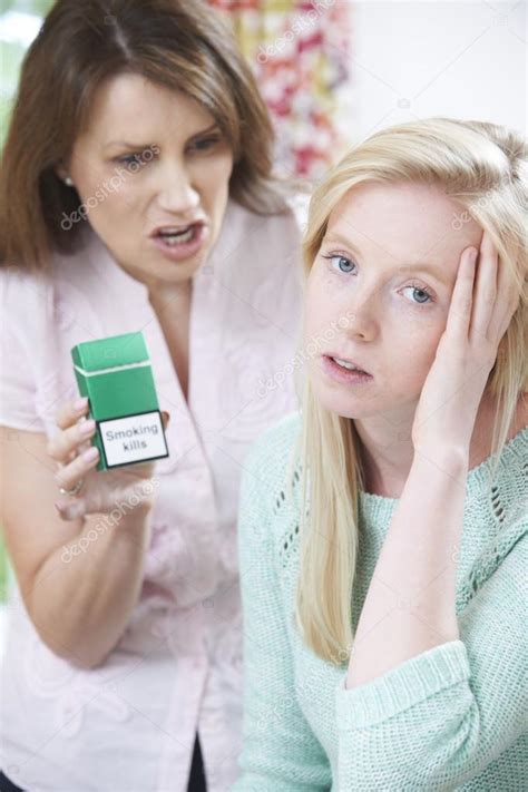 Mother And Daughter Smoking Cigarettes Mother Daughter Smoking Stock