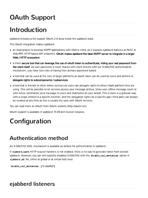 oauth support ejabberd docs pdf representational state transfer
