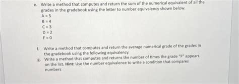solved e write a method that computes and return the sum of