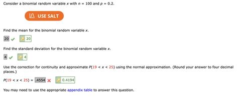 Solved Consider A Binomial Random Variable X With N100 And