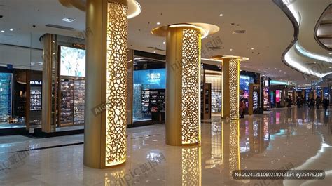 Ai创作图圆形包柱带灯隔断 免税区购物大厅 免税店购物中心 购物中心灯光装饰 免税购物中心 卖场过道装饰 跨境免税店 购物中心精神堡垒 卖场装饰装潢 卖场led造型 卖场建筑装饰 购物广场灯饰