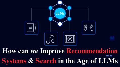 How Can We Improve Recommendation Systems And Search In The Age Of Llms
