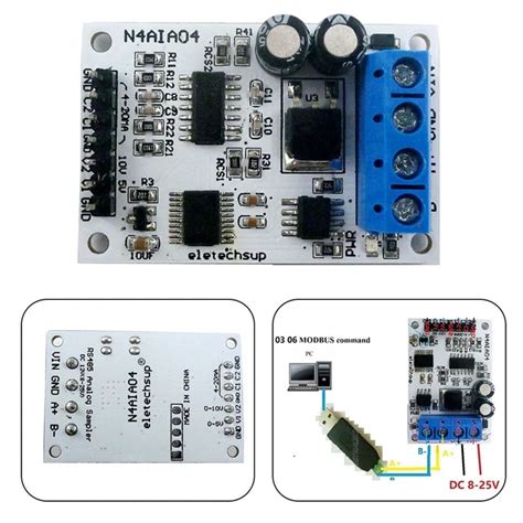 Industrial Plc Dc 12v Rs485 Modulo Modbus Rtu Acquisizione Segnale