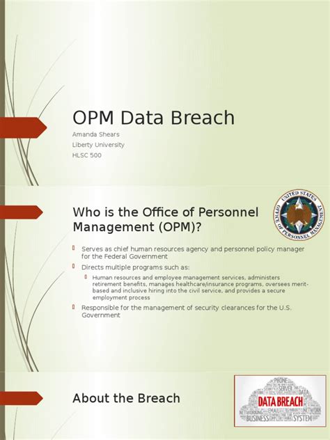 Opm Data Breach Pdf United States Office Of Personnel Management