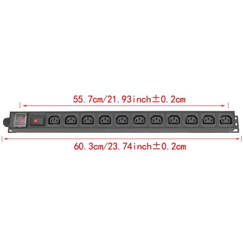 Pdu Power Strip Distribution Unit 16a 3500w C13 Socket 2 24 Ways Output C14 Plug Power Strip