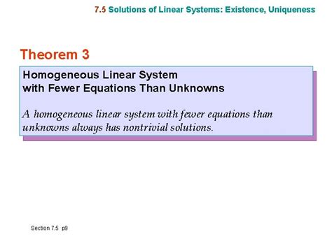 7 5 Solutions Of Linear Systems Existence Uniqueness