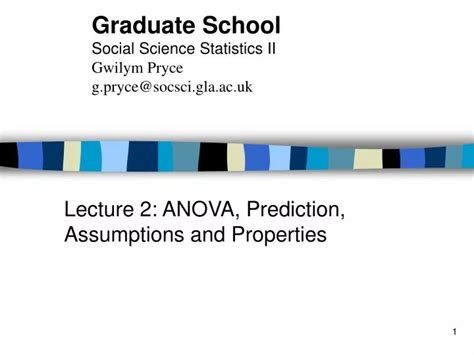 Ppt Lecture 2 Anova Prediction Assumptions And Properties Powerpoint Presentation Id 929085