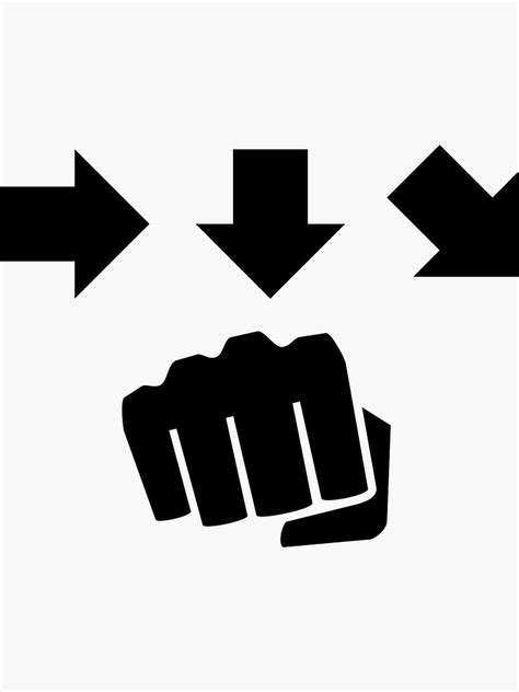 Retro Fighting Game Input Command Sticker For Sale By BotWEnthusiast Redbubble