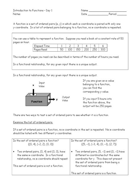 algebra 1 review pdf function mathematics algebra