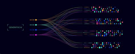 Illustration Of Abstract Stream Information With Line And Dot Big Data