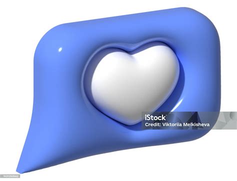 심장 말풍선 아이콘과 같은 3d 소셜 미디어의 3d 요소는 흰색 배경에 격리된 그림을 렌더링합니다 상징처럼 알림 온라인 소셜