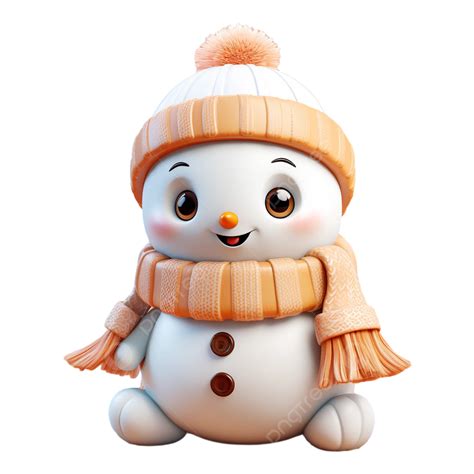 눈사람 겨울 귀여운 만화 3차원 눈사람 겨울 눈사람 만들기 Png 일러스트 및 이미지 에 대한 무료 다운로드 Pngtree