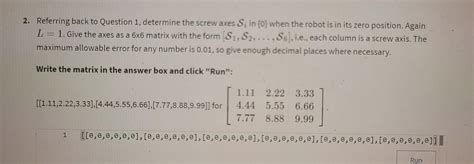 Solved 1 The Urrpr Spatial Open Chain Robot Is Shown Below