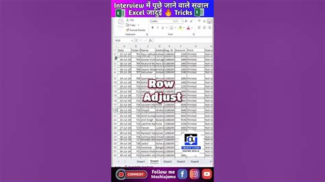 Row And Column Adjust In Excel 🤩🔥 Shorts Exceltricks Excel Youtube