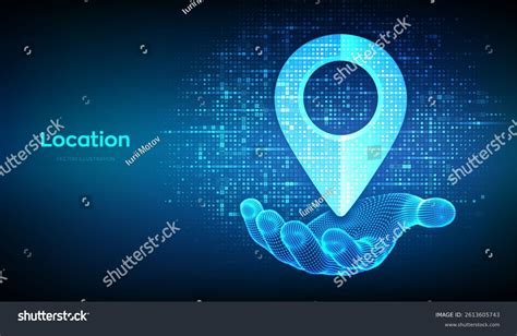 Point Location Icon Made Binary Code Stock Vector Royalty Free 2613605743 Shutterstock