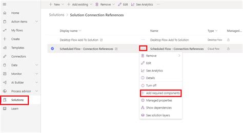 adding non solution aware flows to solutions serverless notes