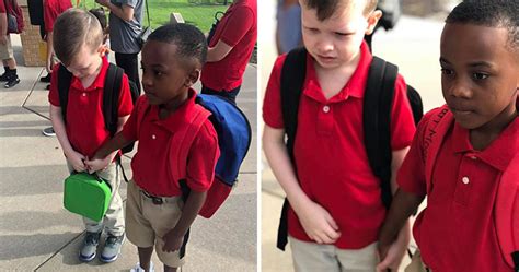 เด็กชาย 8 ขวบเห็นเพื่อนออทิสติกร้องไห้วันเปิดเทอม จึงกุมมือพาเข้าเรียน