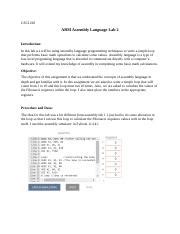 ARM Assembly Lab: Fibonacci Sequence Calculation Loop | Course Hero