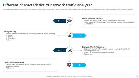 Different Characteristics Of Network Traffic Analyzer Ppt Sample