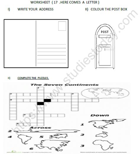 Cbse Class 3 Evs Here Comes A Letter Worksheet