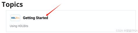 Hdlbits中文版，标准参考答案 1 Getting Started 启航篇hdlbits网站中文版 Csdn博客