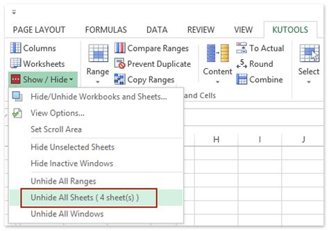 How To Display Or Hide Sheet Tabs And Sheet Tab Bar In Excel