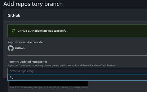 Amplify Console Requires You To Have Admin Access To The Repository Why Issue